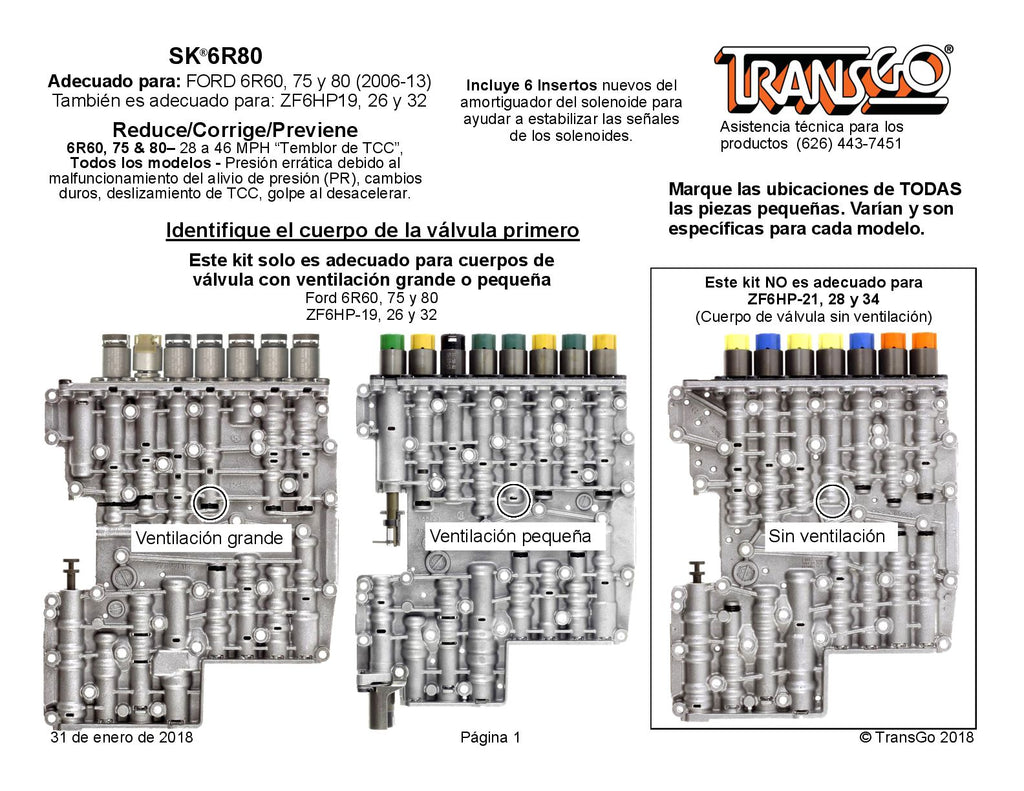 6R60, 6R75, 6R80, ZF6HP26